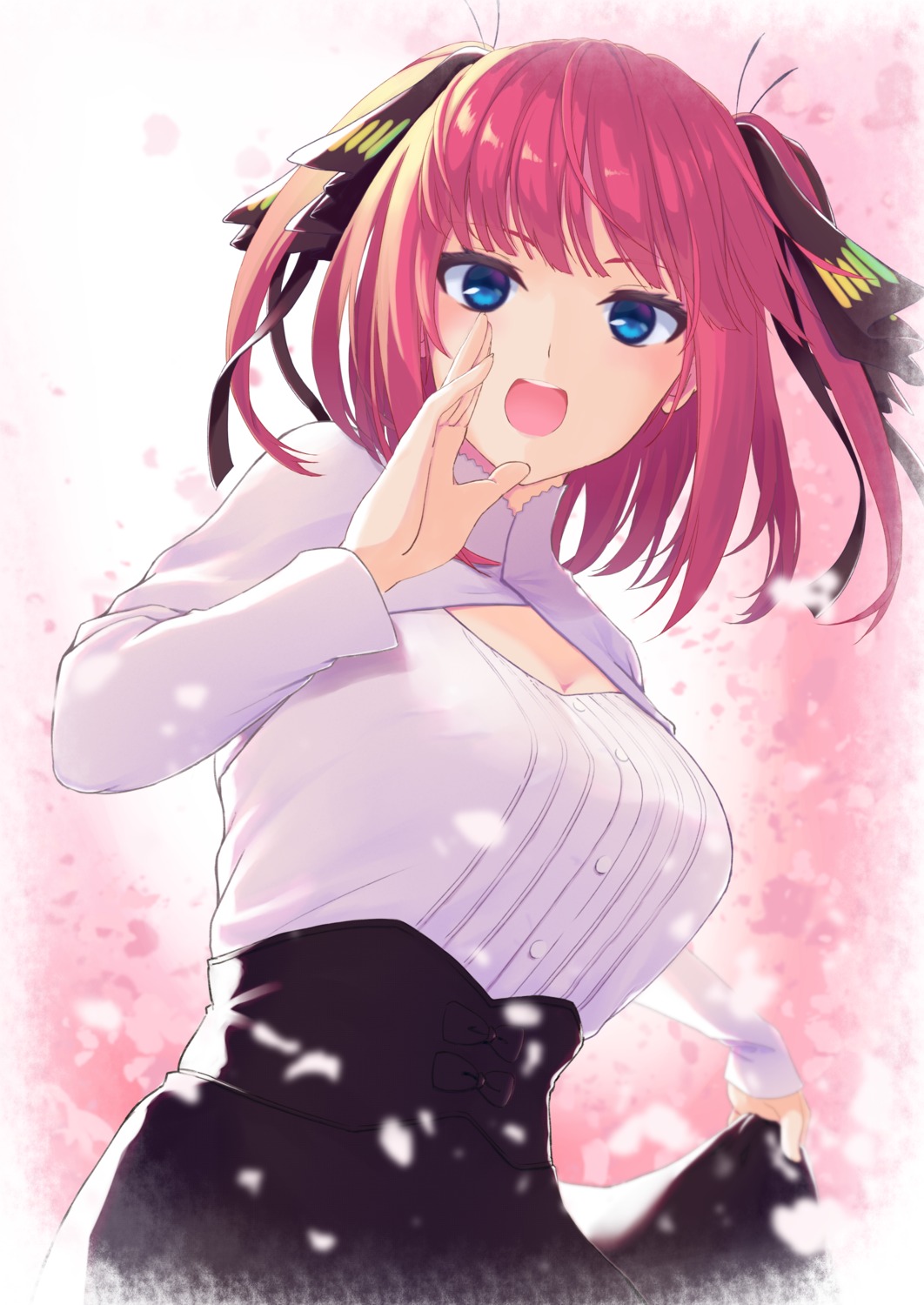 sae^2 5-toubun no hanayome nakano nino cleavage skirt lift | #553665 | yande.re